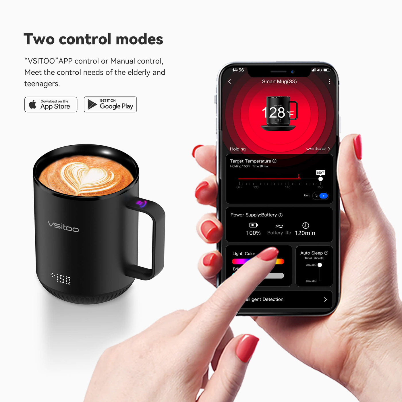 VSITOO S3 Self Warming Mug for Self Heating Coffee | Smart Mug